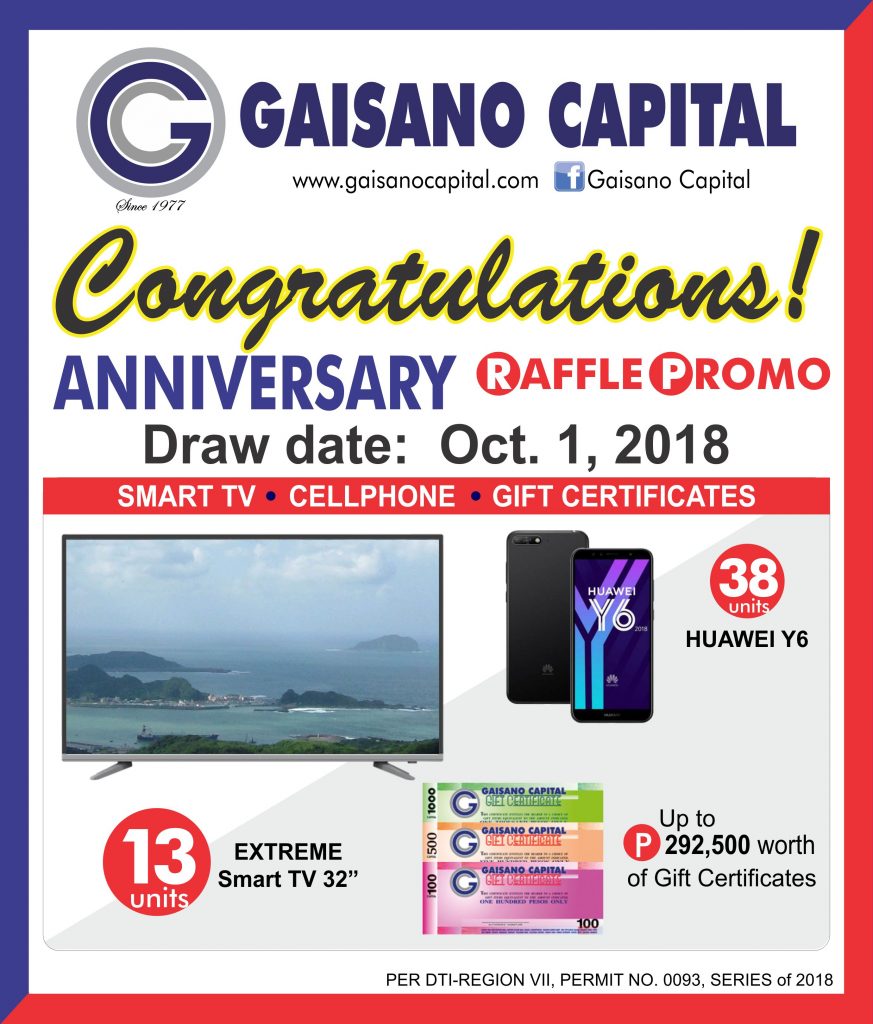 Anniversary Raffle Draw winners – Gaisano Capital
