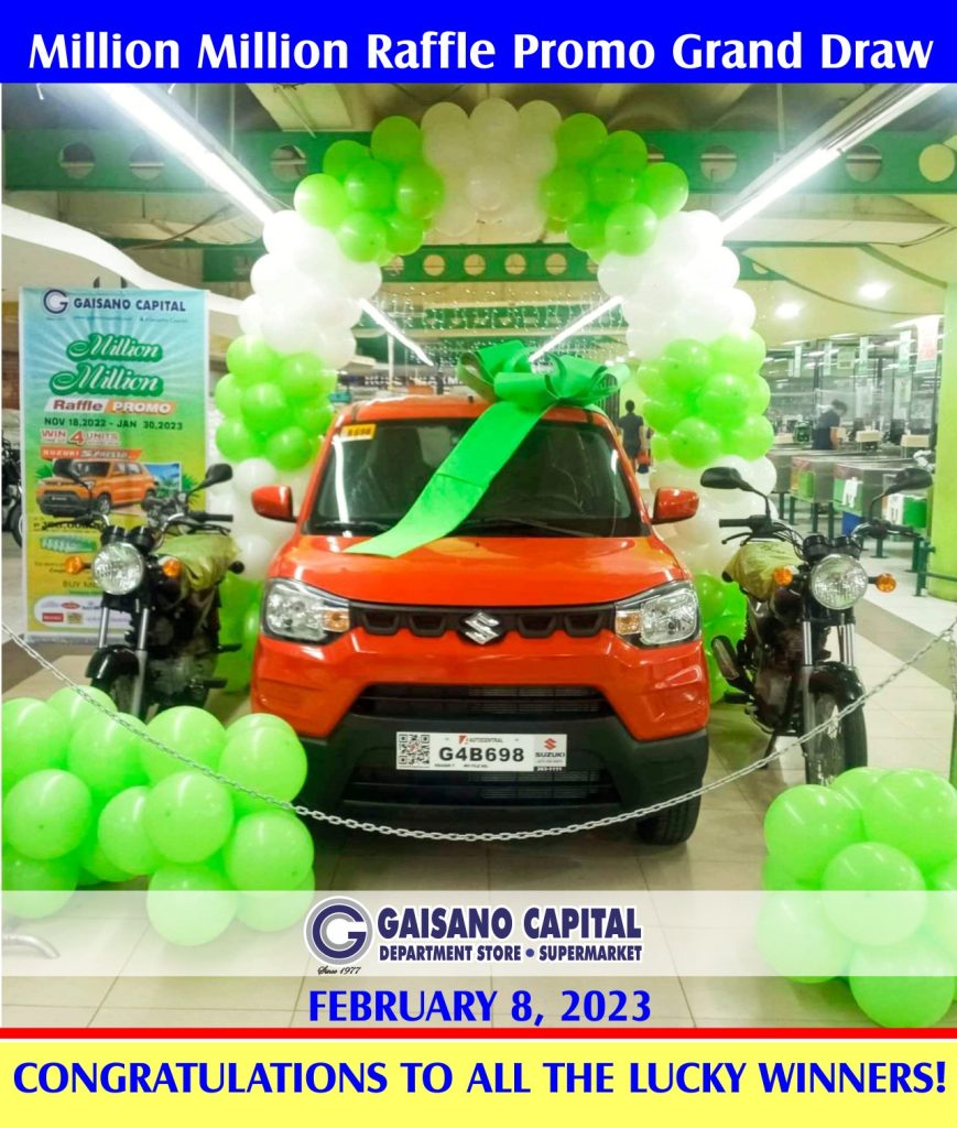 Million Million Raffle Promo Grand Draw! – Gaisano Capital