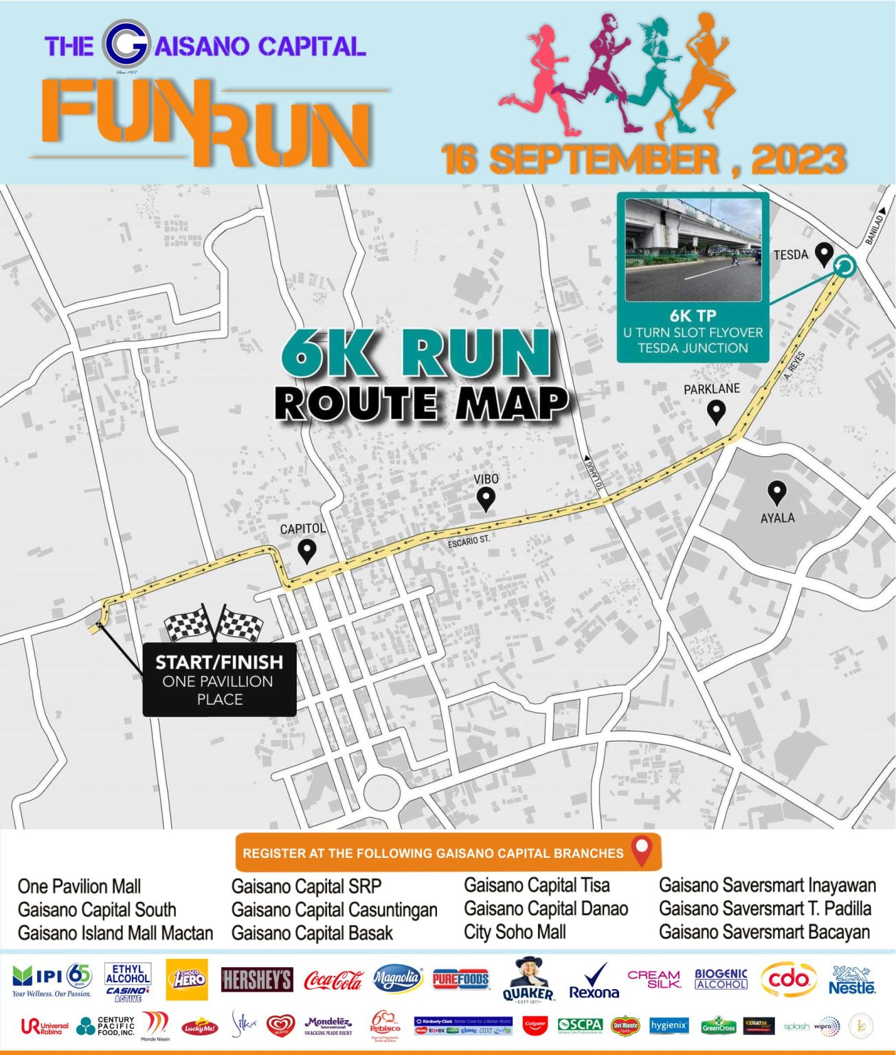 6K FunRun Route Map – Gaisano Capital