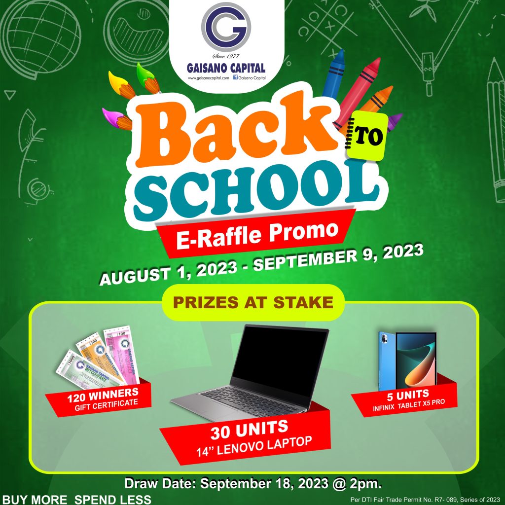 Back to School E-Raffle Promo – Gaisano Capital